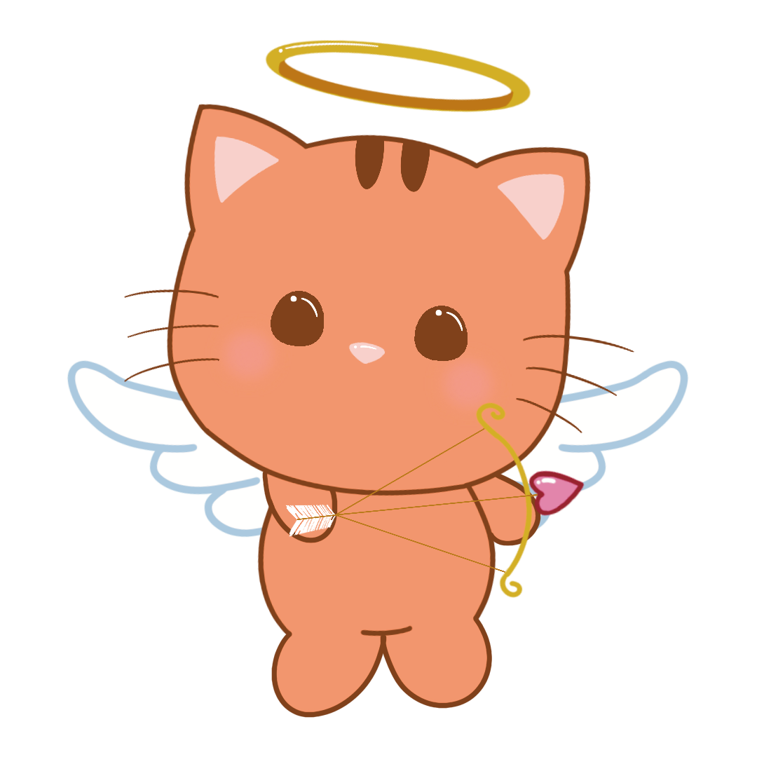 Cupid Taffy Cat Sticker - Pop Joy