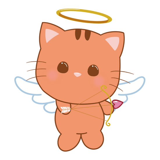 Cupid Taffy Cat Sticker - Pop Joy